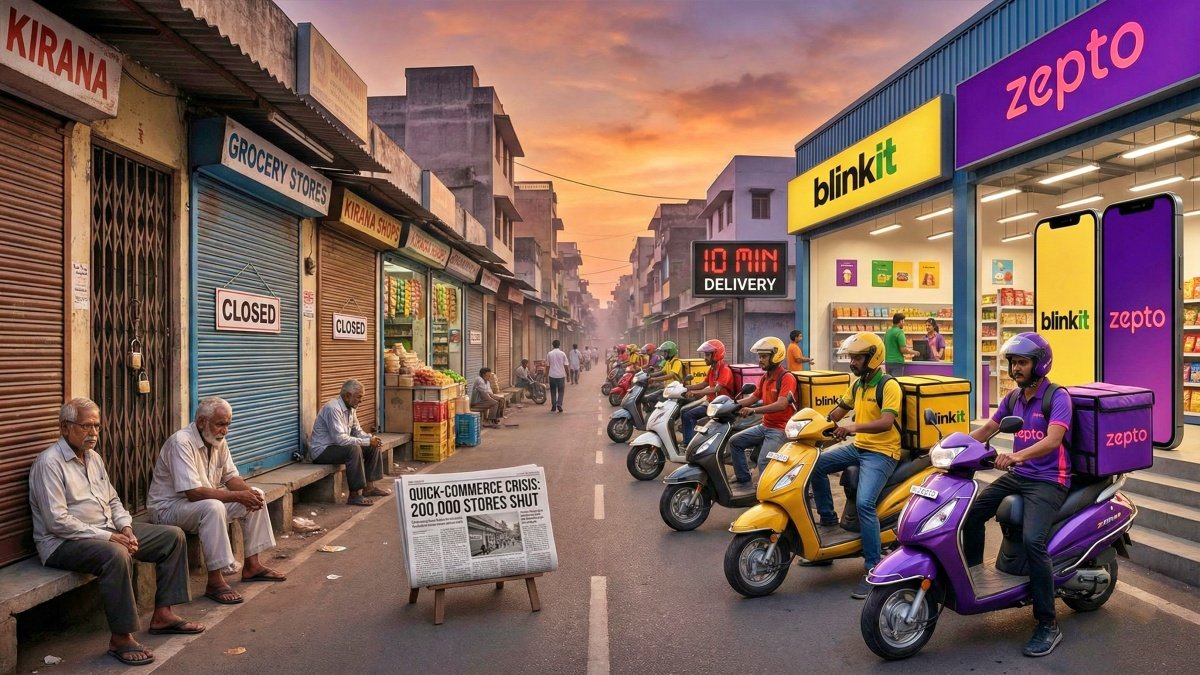 Quick-Commerce Crisis: 200,000 Indian Grocery Stores Shut as Blinkit ...