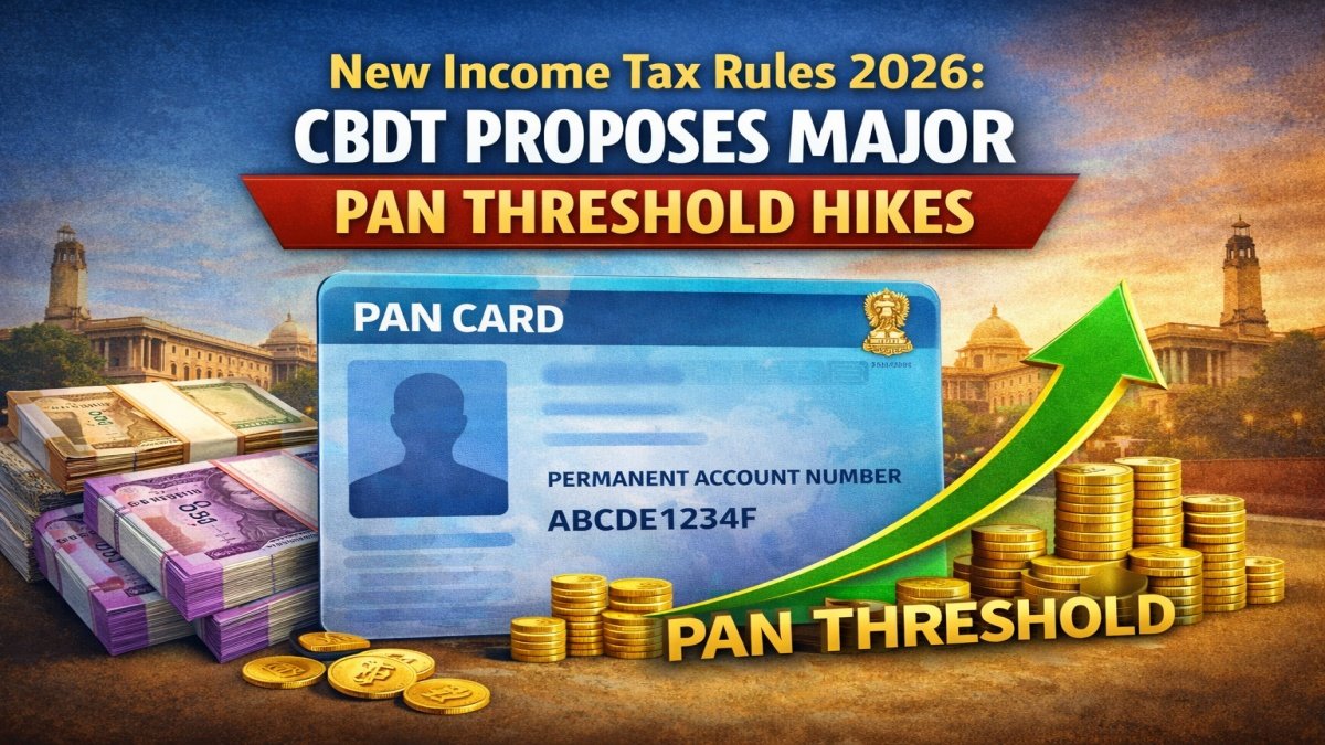 New Income Tax Rules 2026: CBDT Proposes Major PAN Threshold Hikes ...